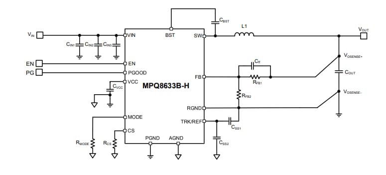 MPQ8633B-H Synchronous Step-Down Converters - MPS | Mouser